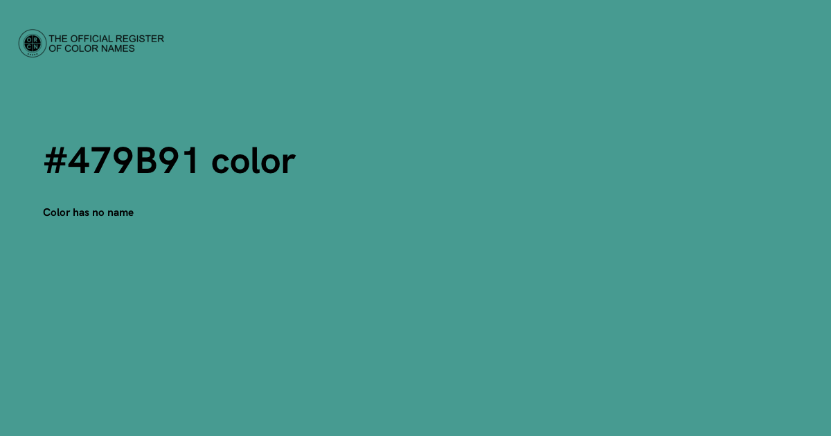 Color #479B91 - The Official Register of Color Names