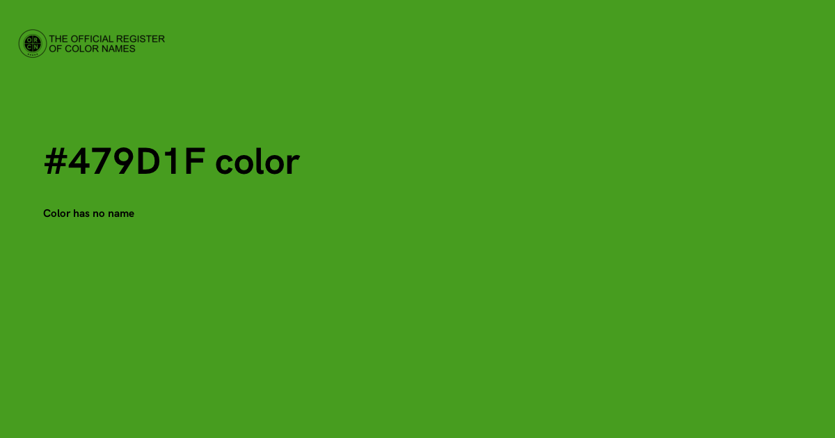 Color #479D1F - The Official Register of Color Names