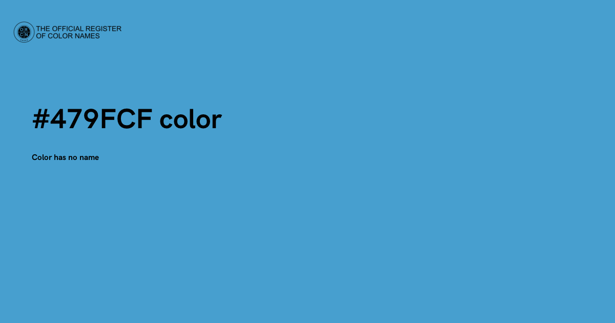Color #479FCF - The Official Register of Color Names