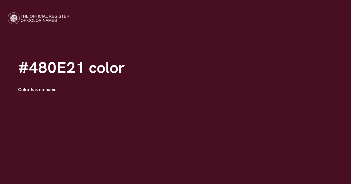 Color #480E21 - The Official Register of Color Names