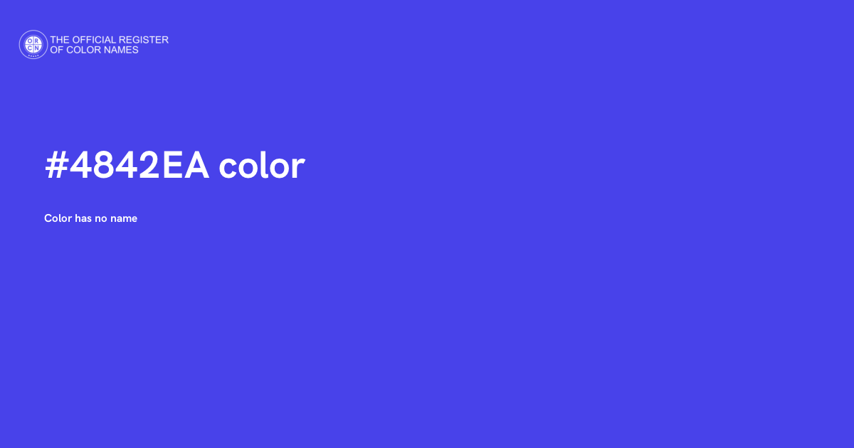 Color #4842EA - The Official Register of Color Names