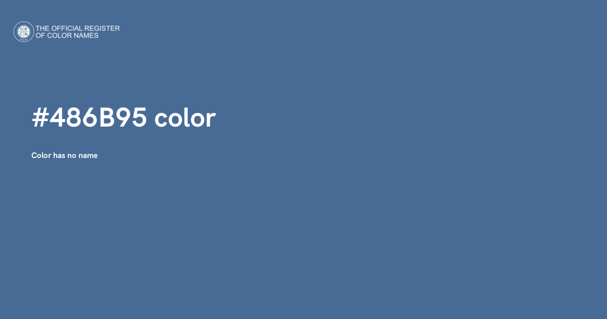 Color #486B95 - The Official Register of Color Names
