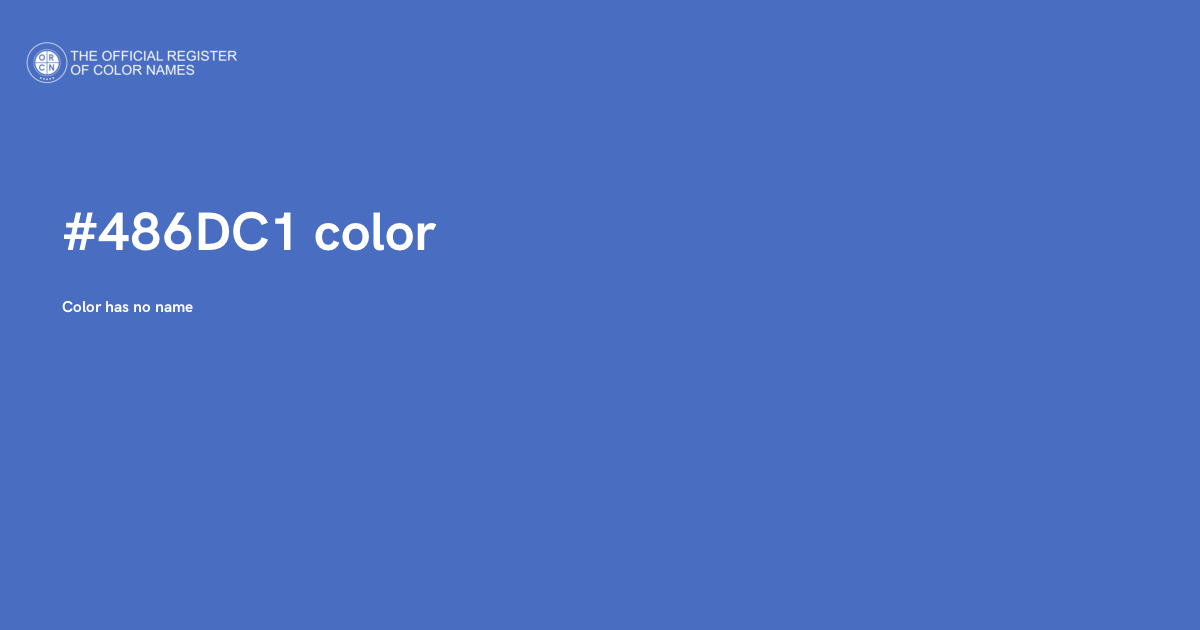 Color #486DC1 - The Official Register of Color Names