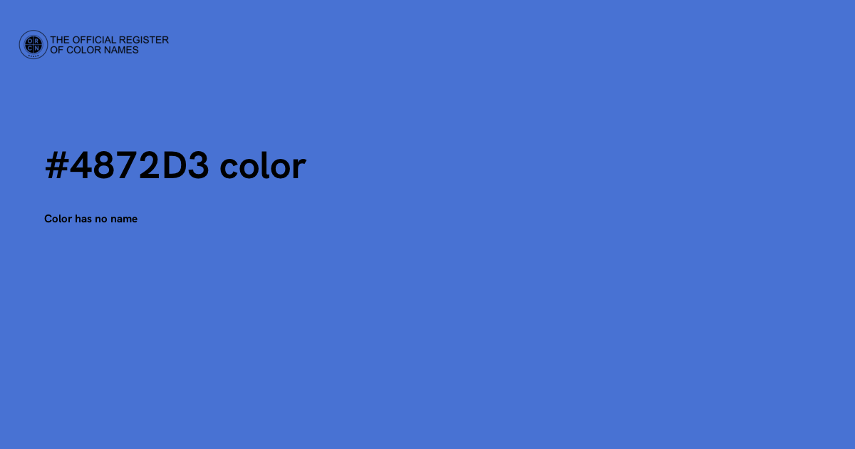 Marge Hair Blue color - #4872D3 - The Official Register of Color Names