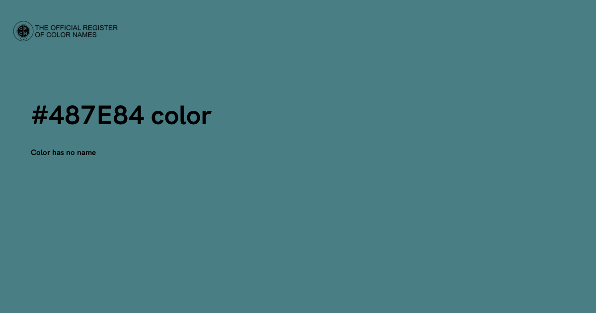 Color #487E84 - The Official Register of Color Names
