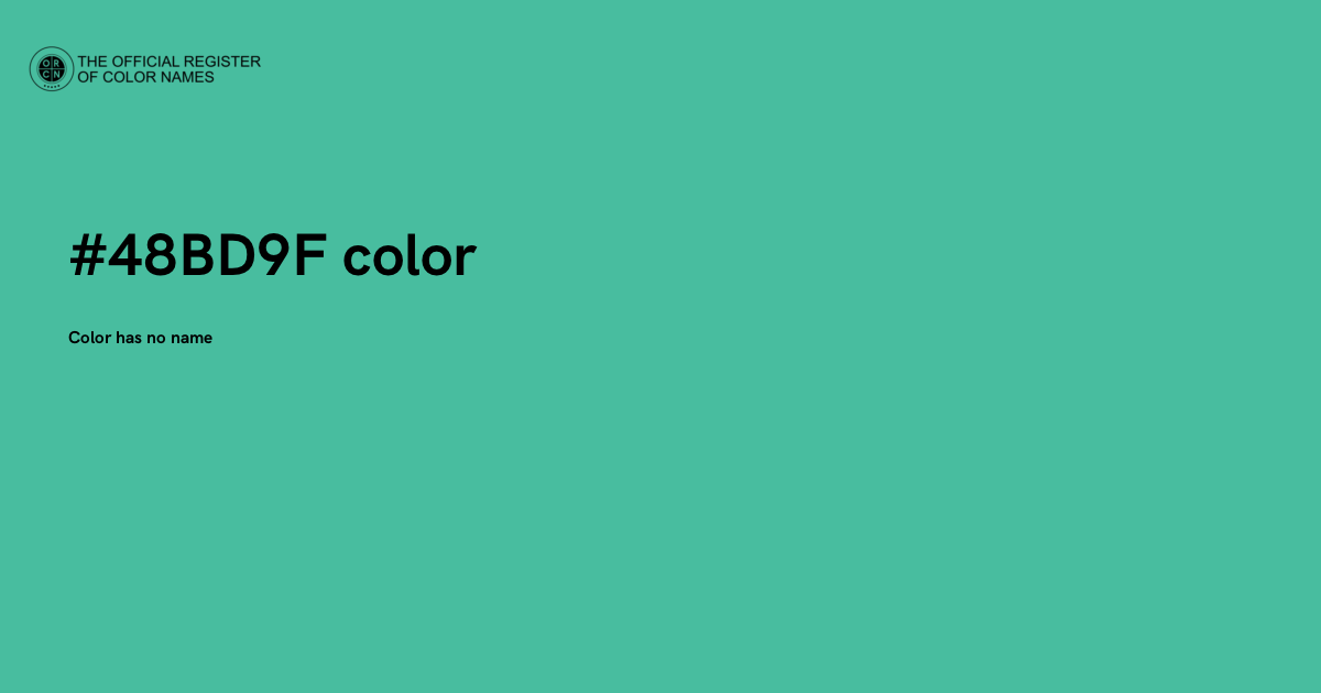 Color #48BD9F - The Official Register of Color Names
