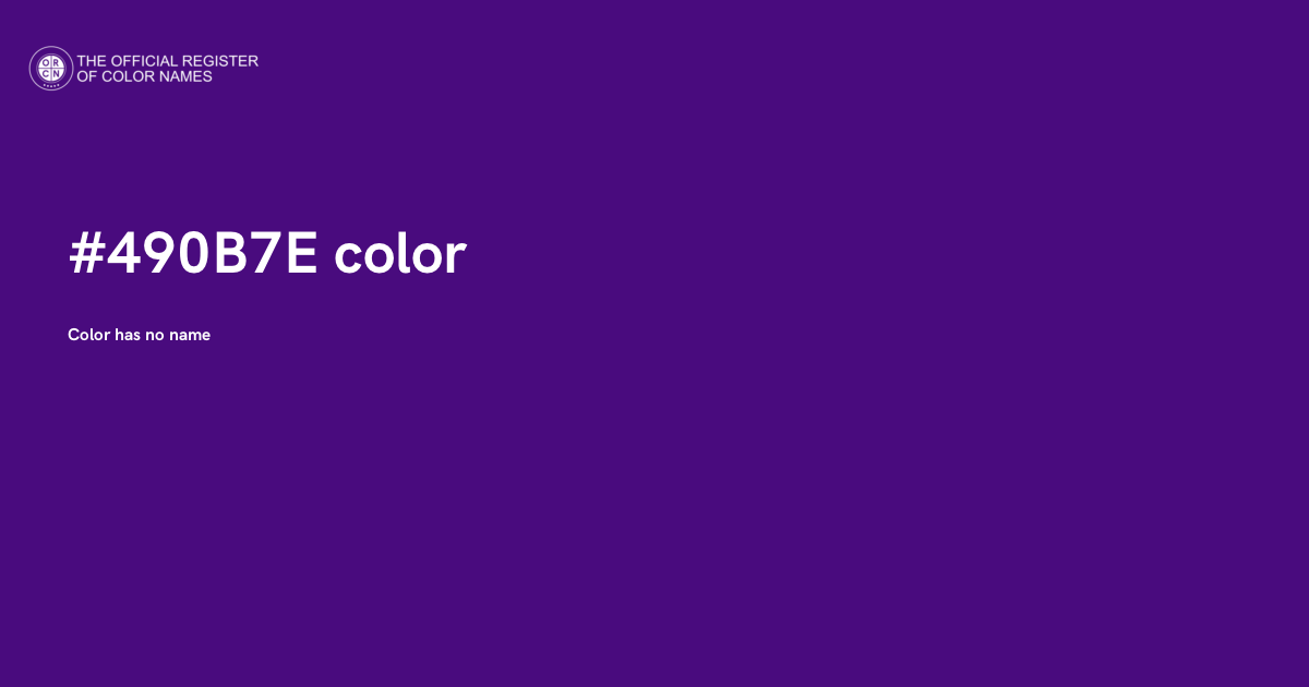 Color #490B7E - The Official Register of Color Names