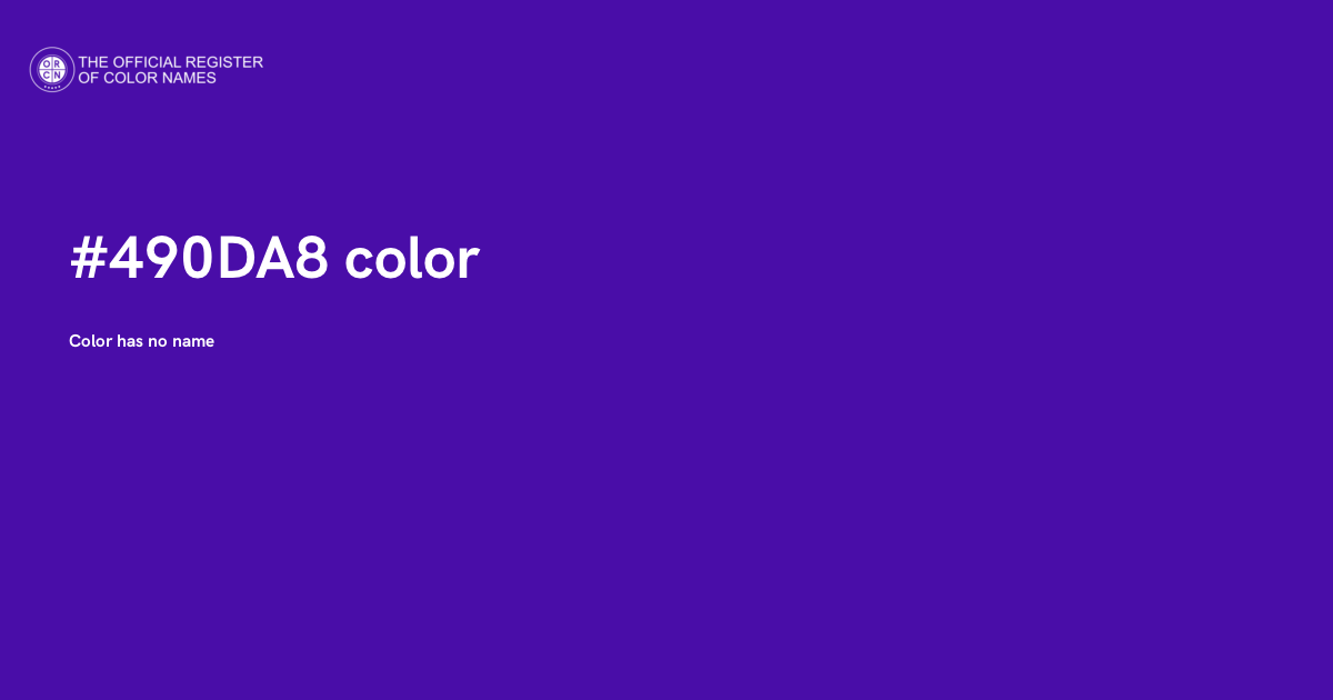 Color #490DA8 - The Official Register of Color Names