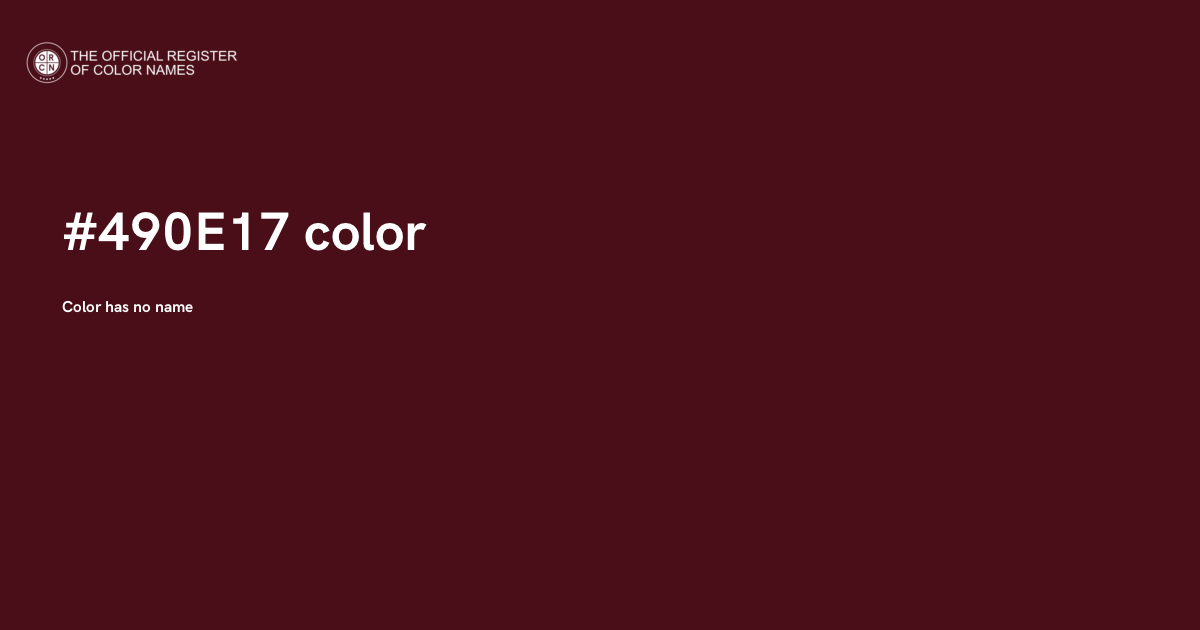 Color #490E17 - The Official Register of Color Names