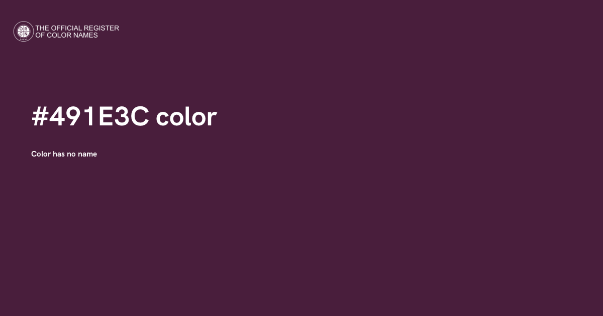 Rabbit Ear Iris color - #491E3C - The Official Register of Color Names
