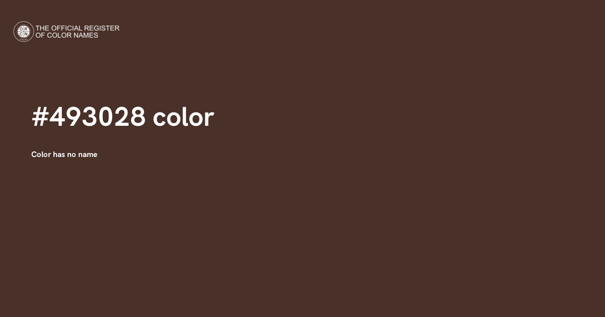 Baked Earth - #493028 - The Official Register of Color Names
