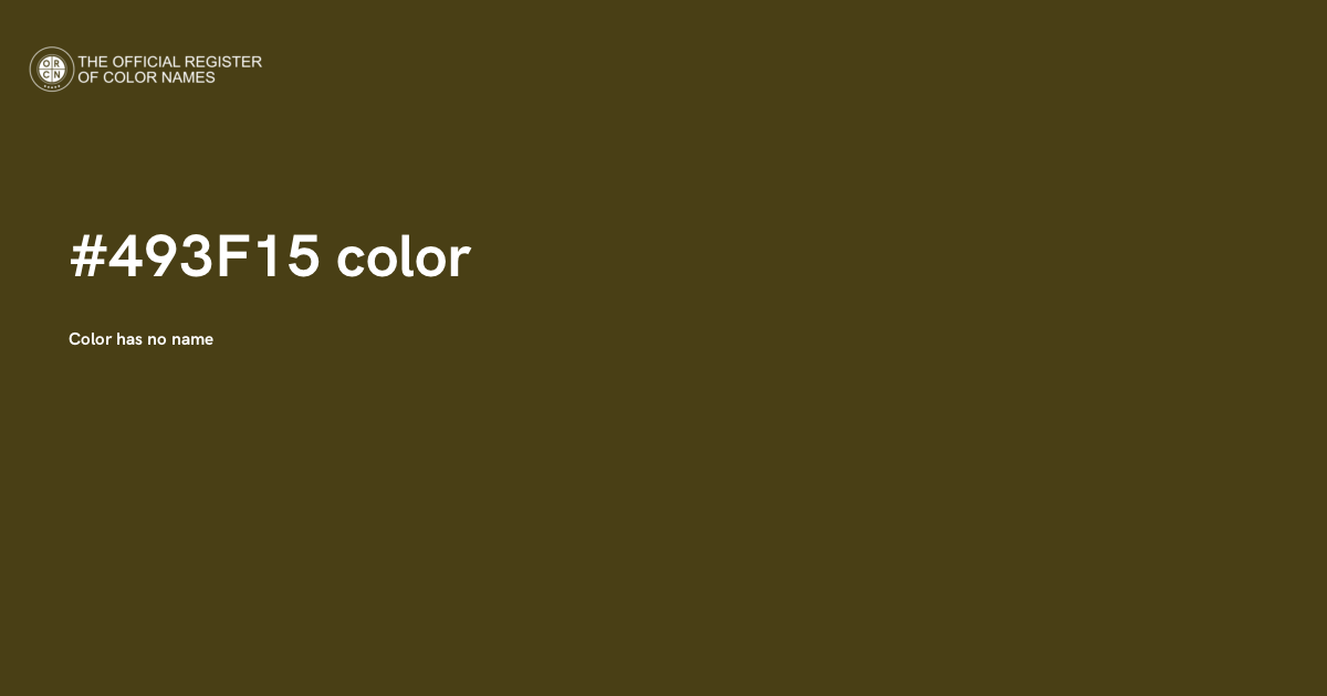 Color #493F15 - The Official Register of Color Names