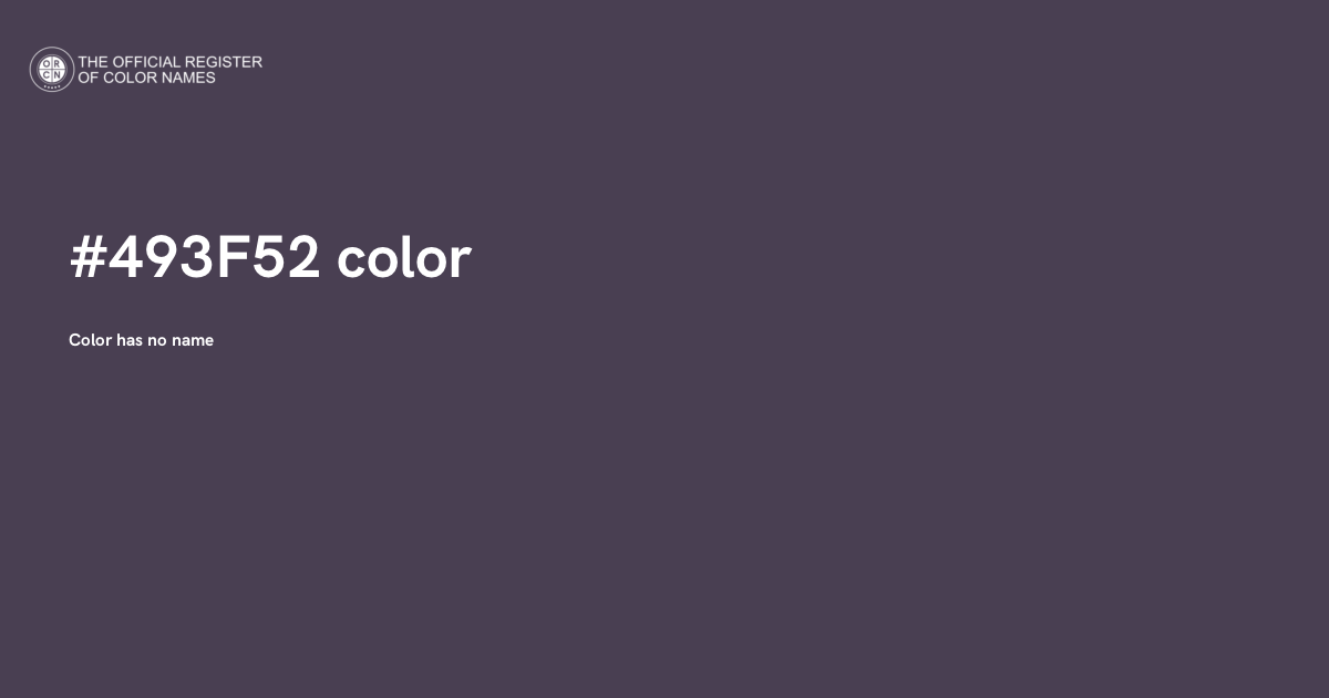 Color #493F52 - The Official Register of Color Names