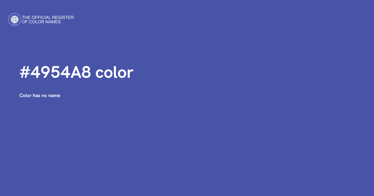 Color #4954A8 - The Official Register of Color Names
