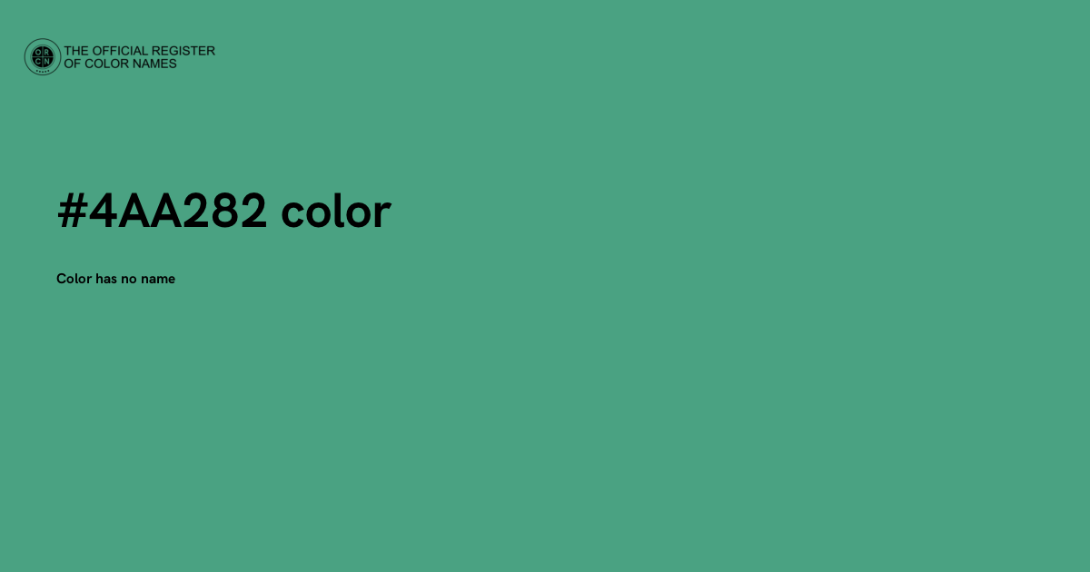 Color #4AA282 - The Official Register of Color Names