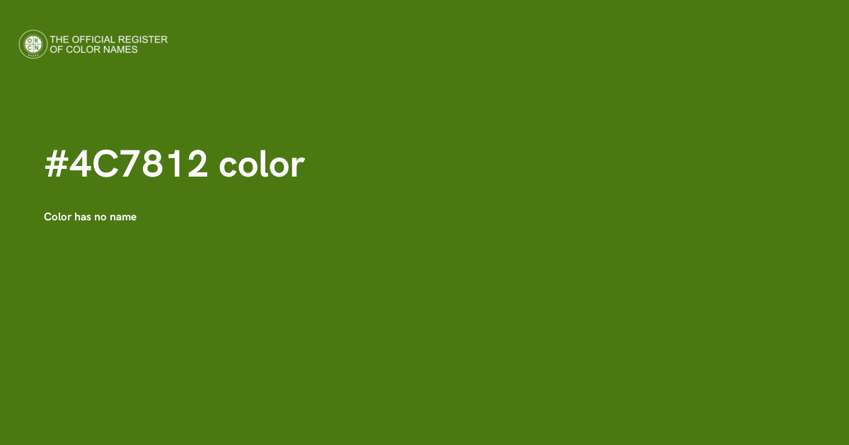 Color #4C7812 - The Official Register of Color Names