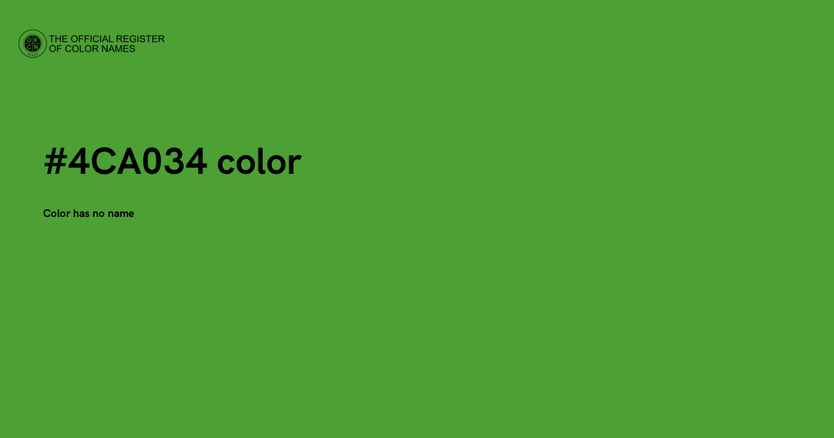 Color #4CA034 - The Official Register of Color Names