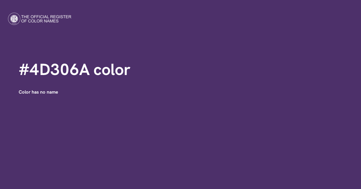 Color #4D306A - The Official Register of Color Names