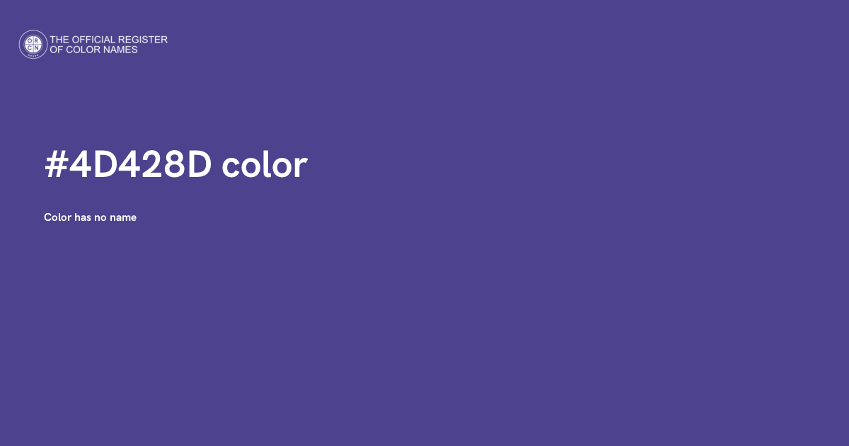 Color #4D428D - The Official Register of Color Names
