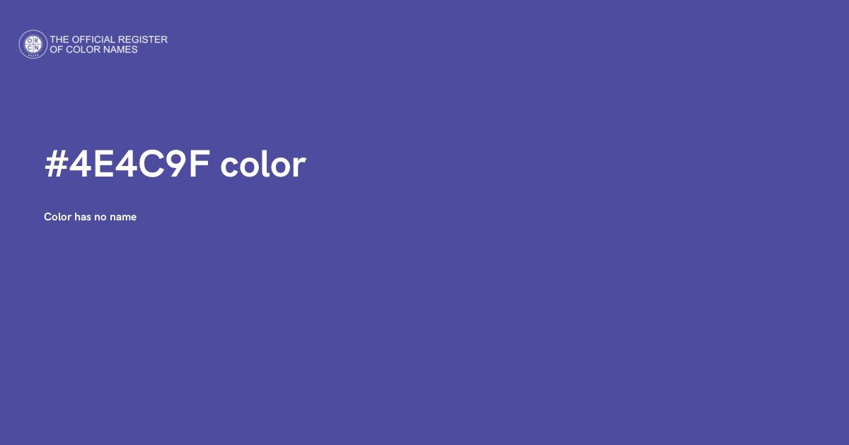 Color #4E4C9F - The Official Register of Color Names