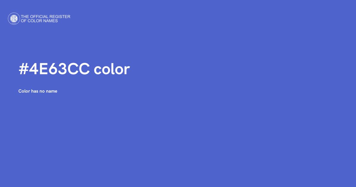 Color #4E63CC - The Official Register of Color Names