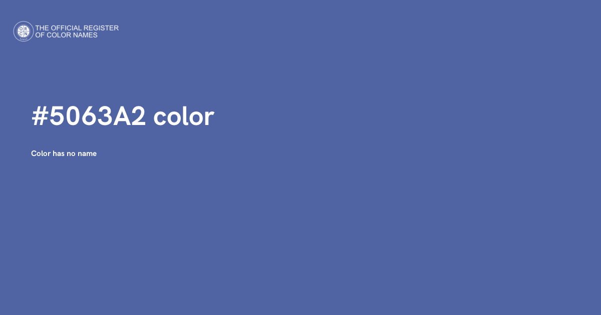 Color #5063A2 - The Official Register of Color Names