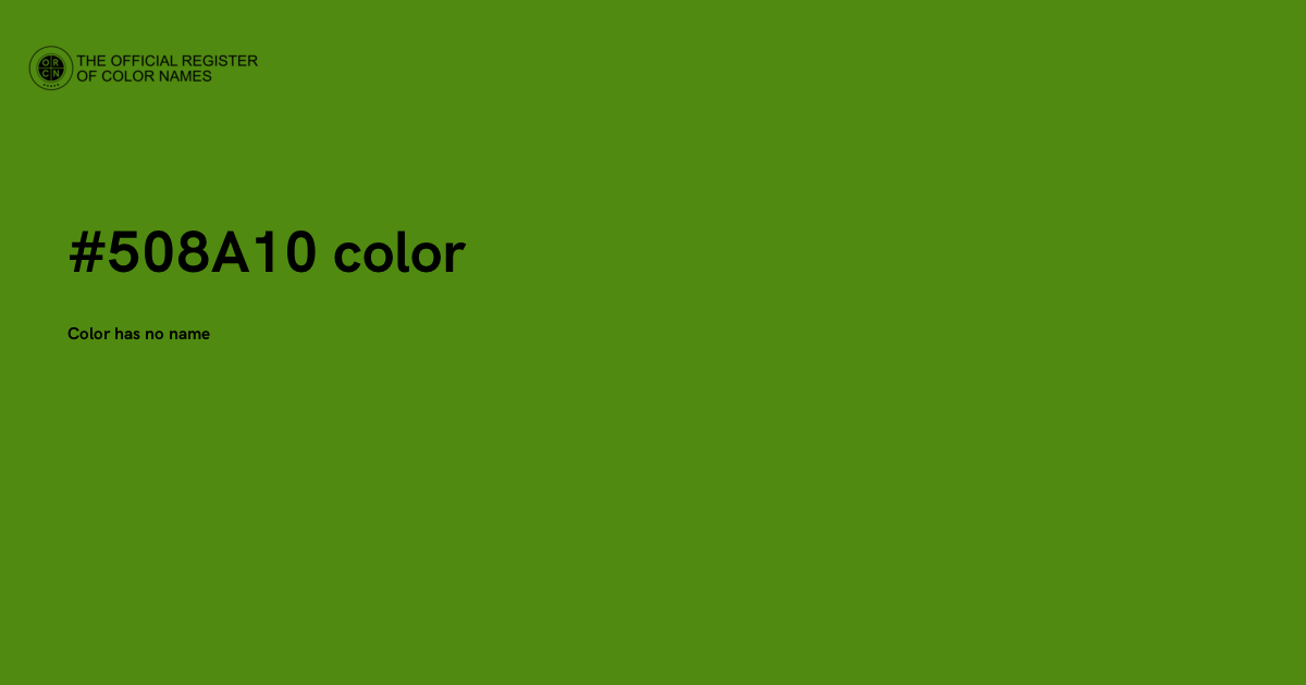 Color #508A10 - The Official Register of Color Names