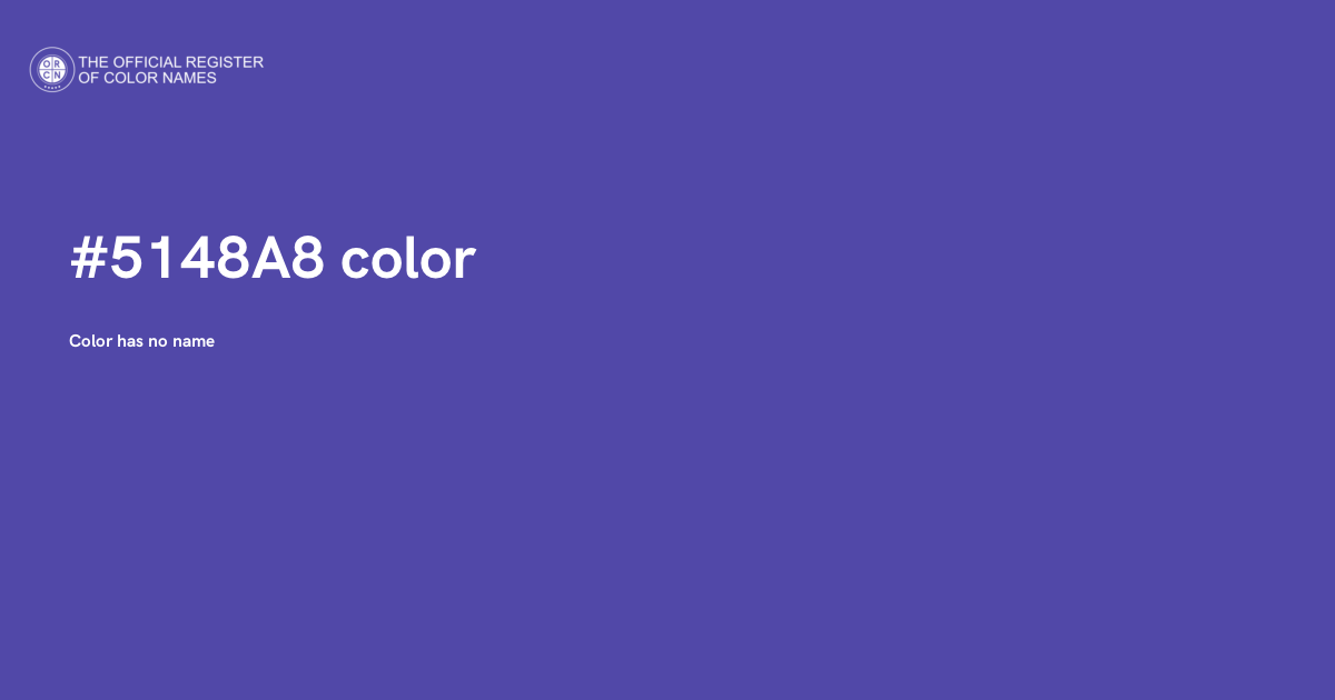 Color #5148A8 - The Official Register of Color Names