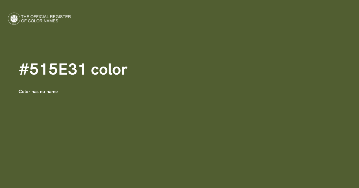 Color #515E31 - The Official Register of Color Names