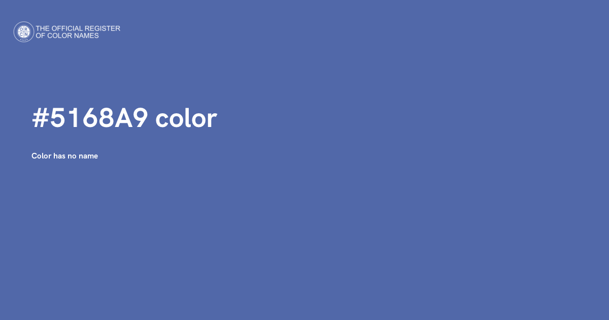 Color #5168A9 - The Official Register of Color Names
