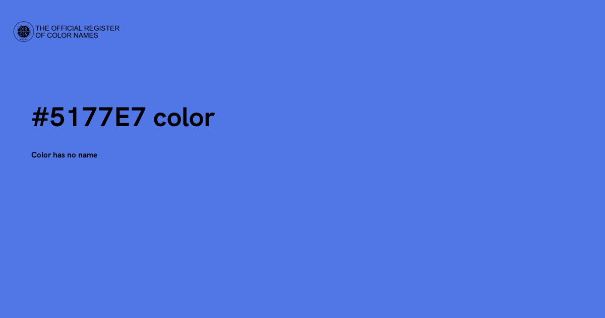 Brilliant Sapphire Blue color - #5177E7 - The Official Register of ...