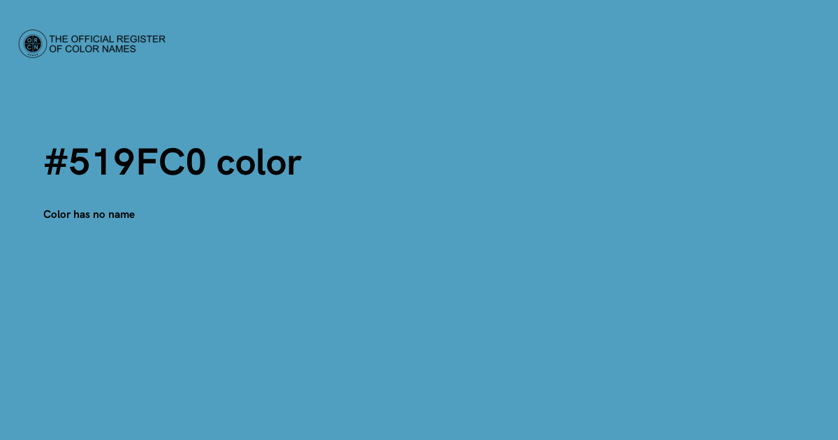 Color #519FC0 - The Official Register of Color Names
