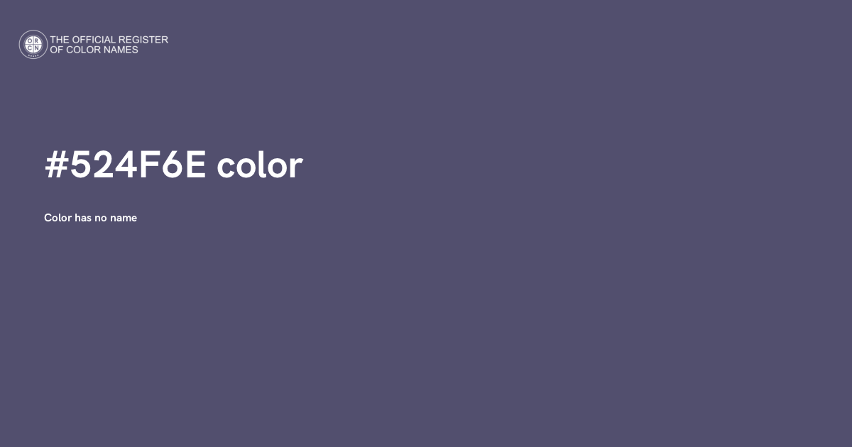 Color #524F6E - The Official Register of Color Names