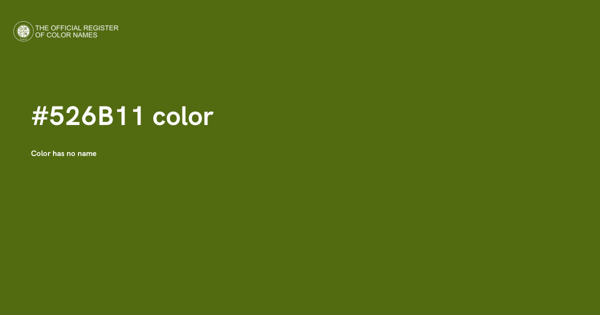 Color #526B11 - The Official Register of Color Names