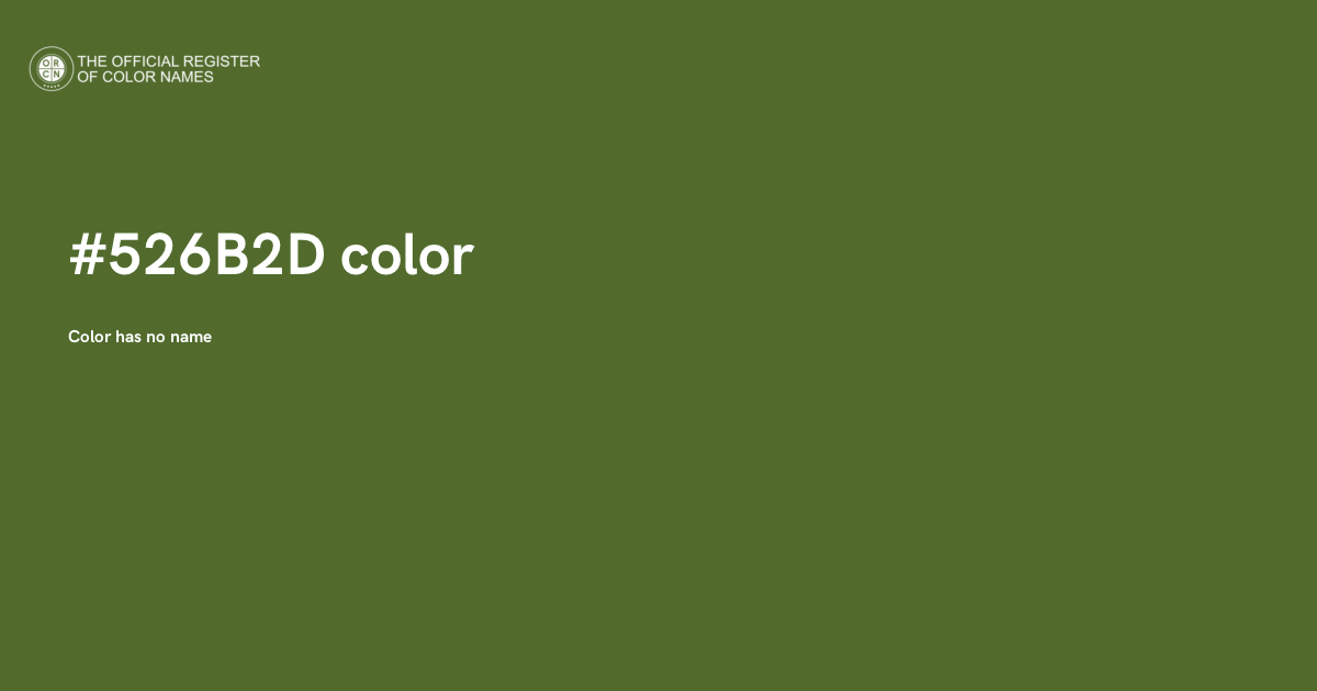 Green Leaf color - #526B2D - The Official Register of Color Names