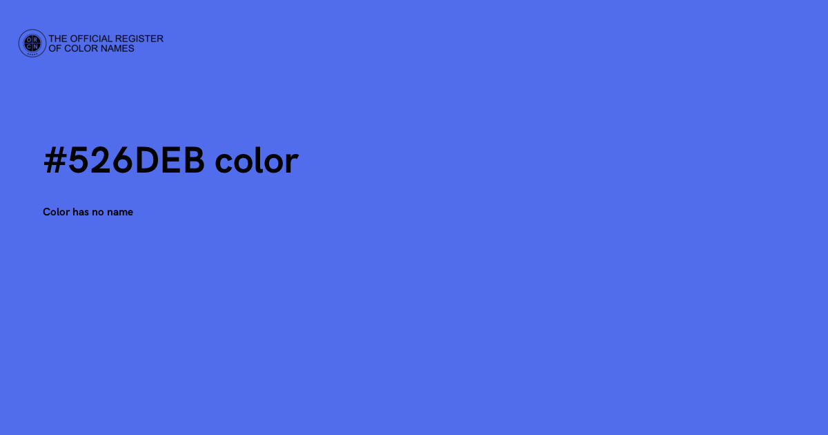 Color #526DEB - The Official Register of Color Names