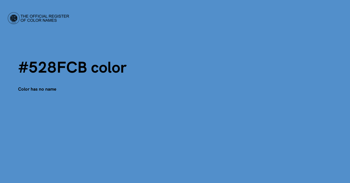 Color #528FCB - The Official Register of Color Names