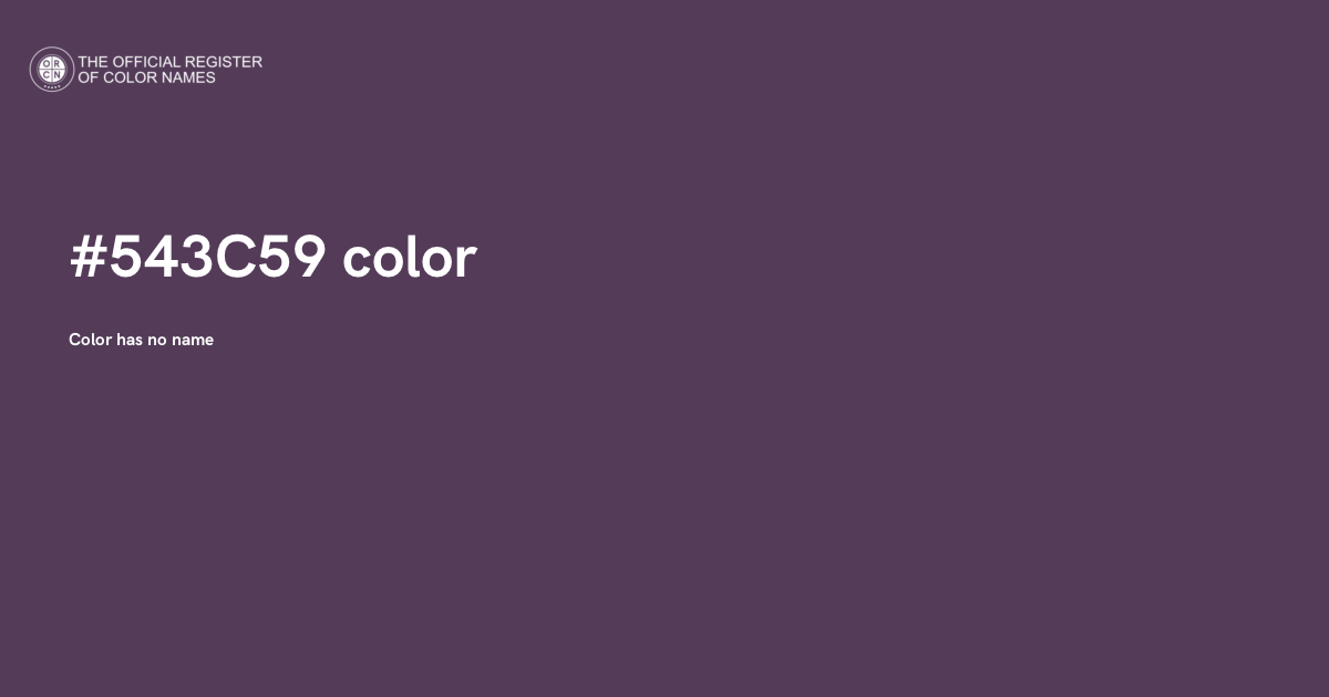 Color #543C59 - The Official Register of Color Names
