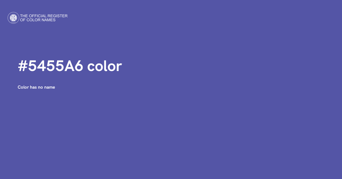 Color #5455A6 - The Official Register of Color Names
