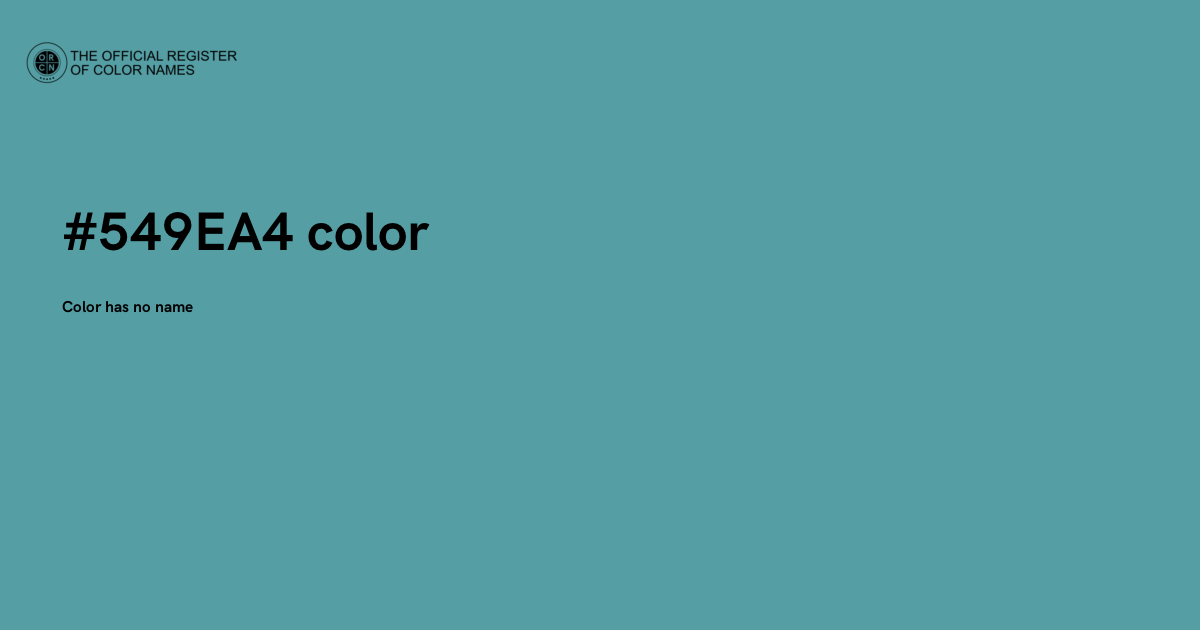 Color #549EA4 - The Official Register of Color Names