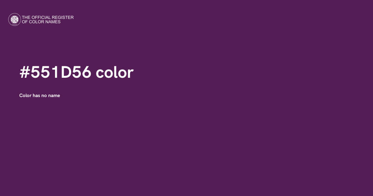 Color #551D56 - The Official Register of Color Names