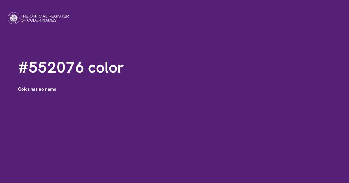 Color #552076 - The Official Register of Color Names