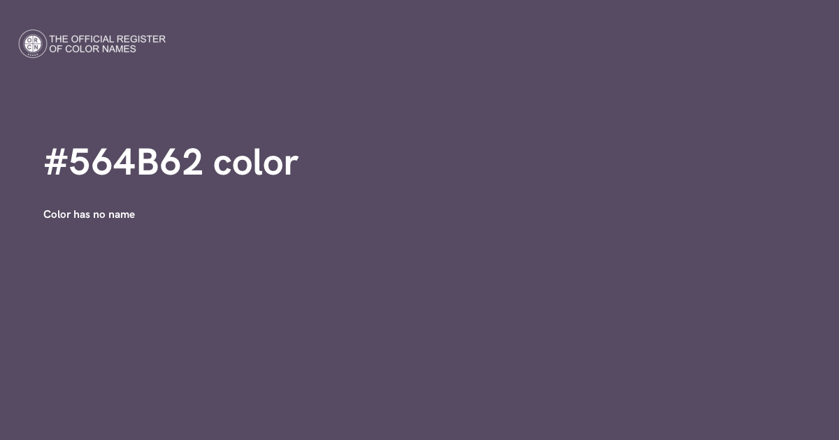 Color #564B62 - The Official Register of Color Names