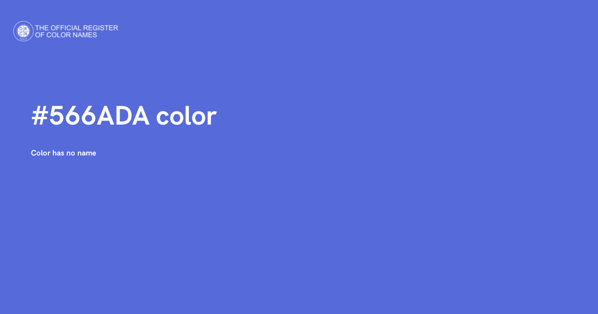 Color #566ADA - The Official Register of Color Names