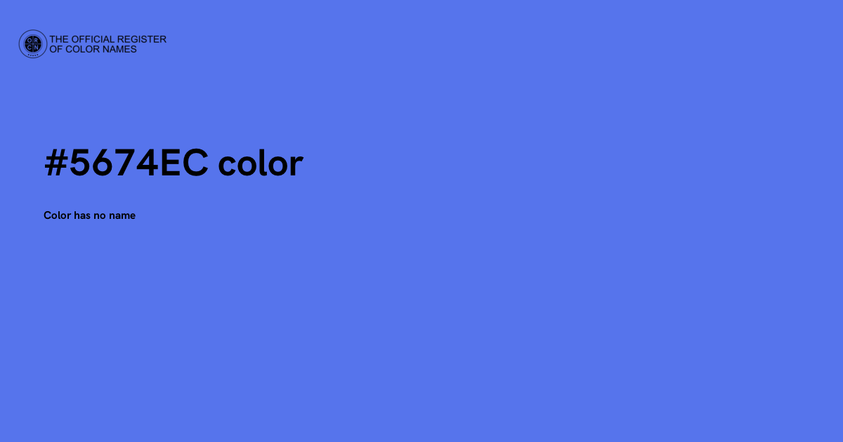 Color #5674EC - The Official Register of Color Names