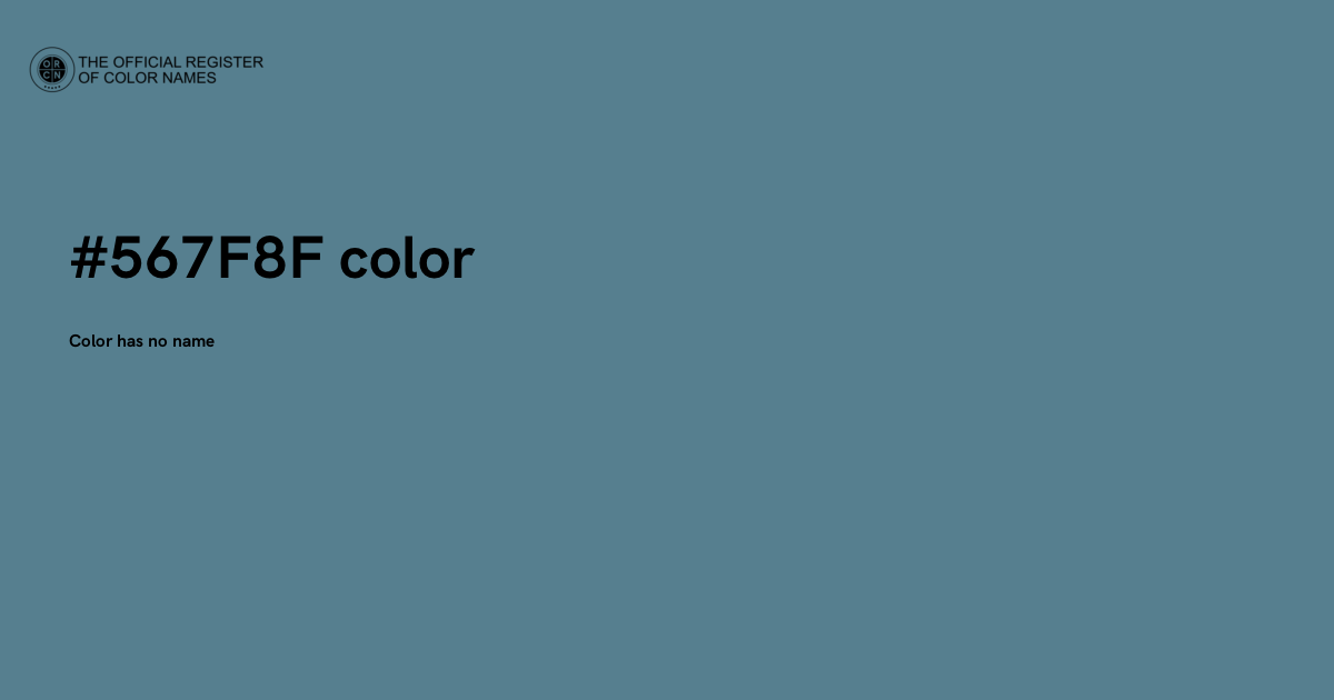 Color #567F8F - The Official Register of Color Names