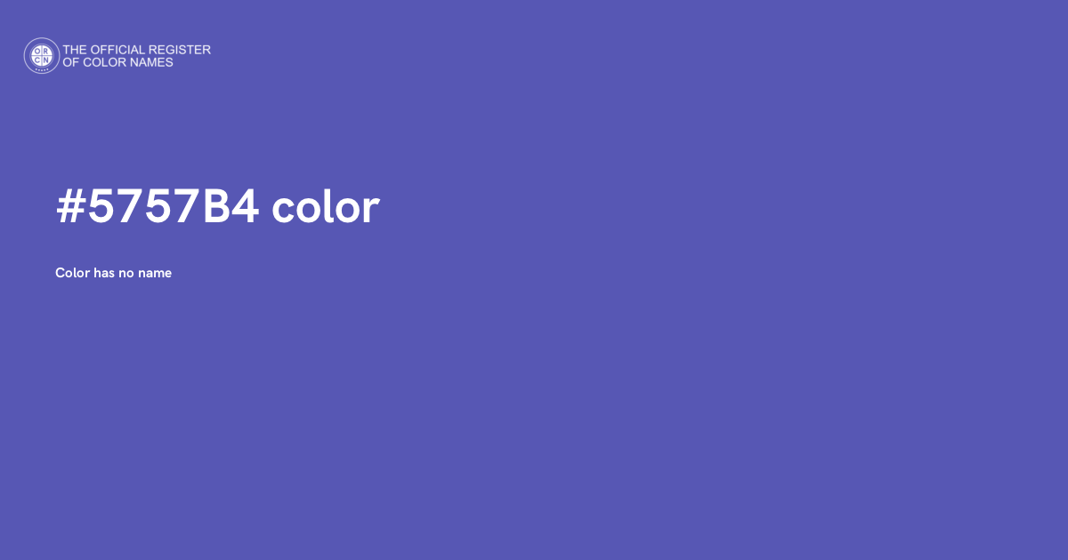 Color #5757B4 - The Official Register of Color Names