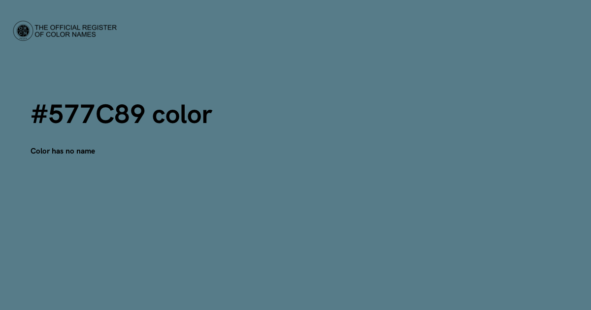 Color #577C89 - The Official Register of Color Names