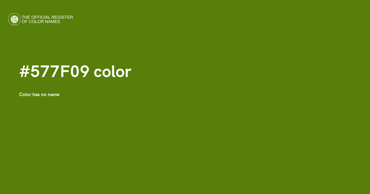 Color #577F09 - The Official Register of Color Names
