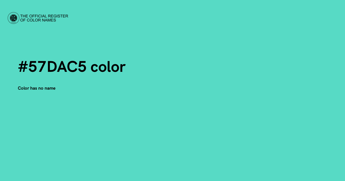 Color #57DAC5 - The Official Register of Color Names